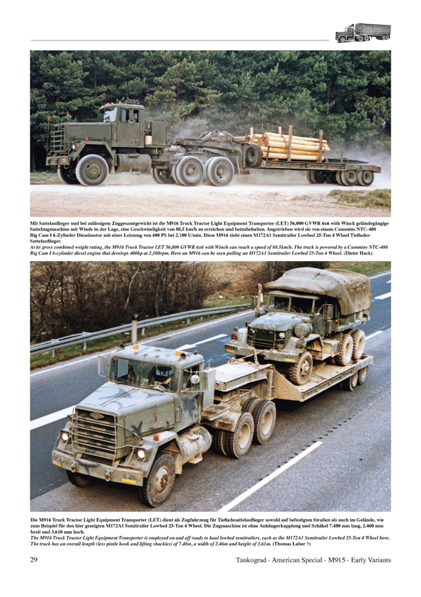 M915 Early Variants AM General-built Trucks of the M915 Family in the ...