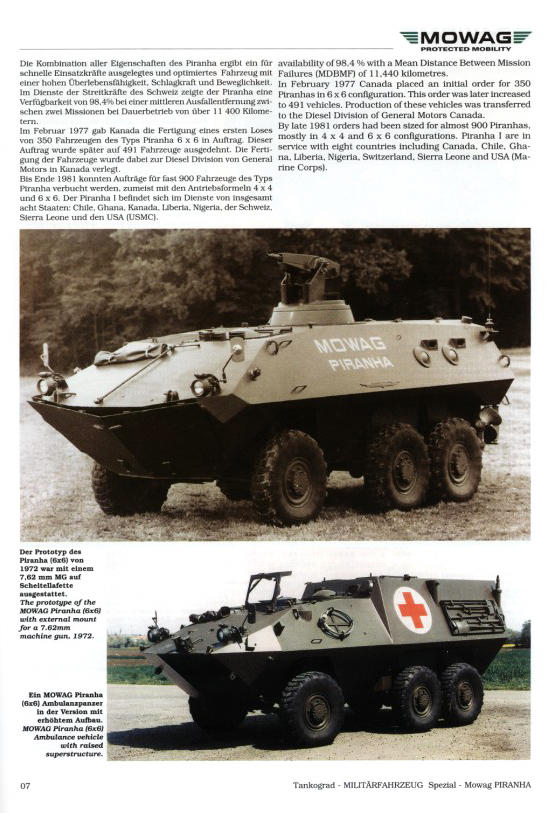 MOWAG PIRANHA - TANKOGRAD Publishing - Verlag Jochen Vollert ...