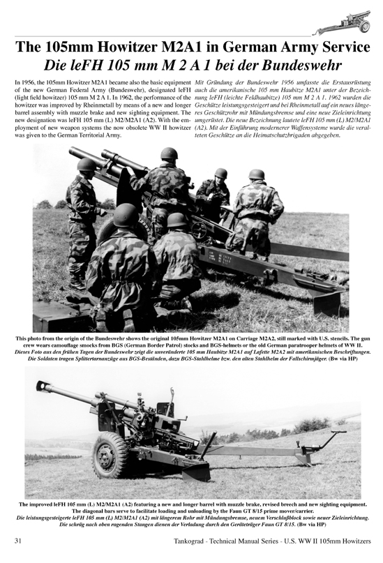 U.S. WW II 105MM HOWITZERS M2A1 & M3 - TANKOGRAD Publishing - Verlag ...