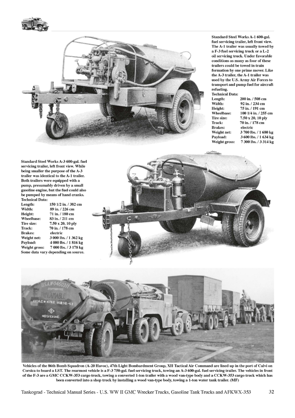 U.S. WW II GMC Wrecker Trucks, Gasoline Tank Trucks and AFKWX-353 COE ...