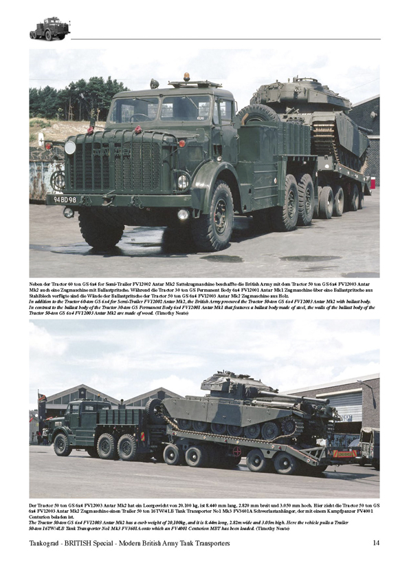 Modern British Army Tank Transporters - TANKOGRAD Publishing - Verlag ...